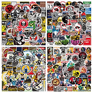 200Pcs Hard Hat Stickers Decals for Toolbox Helmet Hood, Funny Hardhat Stickers for Welder Electrician Construction Union Military Lineman, Waterproof Vinyl Stickers for Men