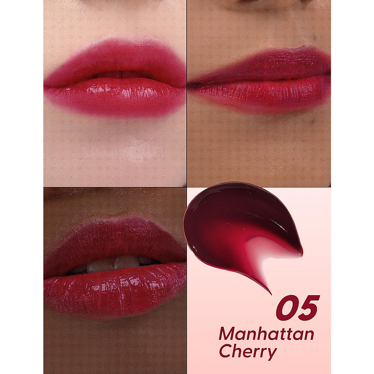 It'S SKIN Tincy All-Day Semi-Matte Lip Stain Tint 0.13oz (05 Manhattan Cherry) - Non-Transfer | Smooth Satin Finish, Rich Pigmentation | Moisturizing, Comfortable Vivid Color for Lasting All-Day