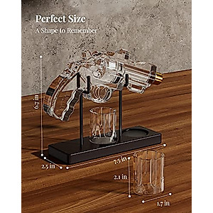 Gifts for Men Dad, Kollea 9 Oz Whiskey Decanter Set with 2 Oz Glasses, Unique Dad Birthday Gift Ideas from Daughter Son, Funny Military Retirement Present, Cool Liquor Dispenser for Home Bar