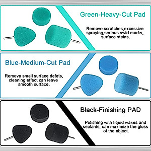 AuInLand Mini Detail Polisher Pads 1 Inch Buffing Pad Kit Car Detailing Drill Polish Pads Auto Polisher Machine Set