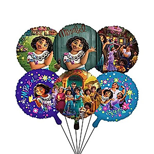 encanto birthday party decorations, 4 figure balls, 12 latex balloons (16pcs)