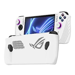 Writiany Protective Silicone Case for 2023 ASUS ROG Ally Game Console Drop-Proof Case for 2023 ASUS Rog Ally Handheld Case (White)