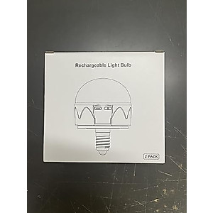 2Pack Rechargeable Light Bulbs with Remote E26/E12 Battery Operated Light Bulb 2200mAh, 3 Color Temperatures/Timer/Dimmer/Color Changing Puck Lights with Remote, Cordless Light Bulb for Non-Hardwired