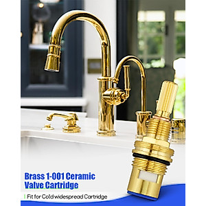 Urnqowuy Brass 1-001 Widespread Cartridge Cold Side Fit for Newport Brass 1-001 Faucet Ceramic Cold Cartridge