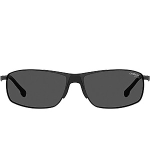Carrera Men's 8039/S Rectangular Sunglasses, Black/Gray, 60mm, 15mm