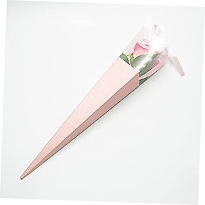 ABOOFAN 24 Pcs Bouquet Gift Box Floral Bouquet Wrapping Paper Bouquet Wrapping Bag Flower Bouquet Floral Tissue Paper for Gift Bags Clear Gift Boxes Pearl Paper Roses Pink Packing Box