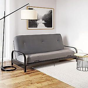 DHP Carson 6 Inch Thermobonded High Density Polyester Fill Futon Mattress, Grey