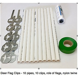smartatfixes T-Post Deer Flag Kit – Extend The Height of Your T Post Fend to Keep Deer Out of Your Garden. Inexpensive, Easy Solution.