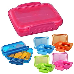 6 Pc Mini Snack Container Lockable Lid Knick Knack Bead Organizer Storage Candy