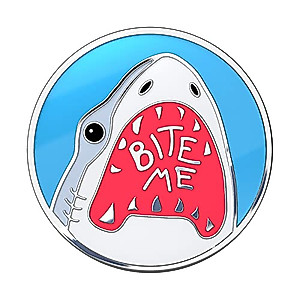 PopSockets PopTop (Top only. Base Sold Separately) Swappable Top for PopSockets Phone Grip Base - Enamel Shark Bites
