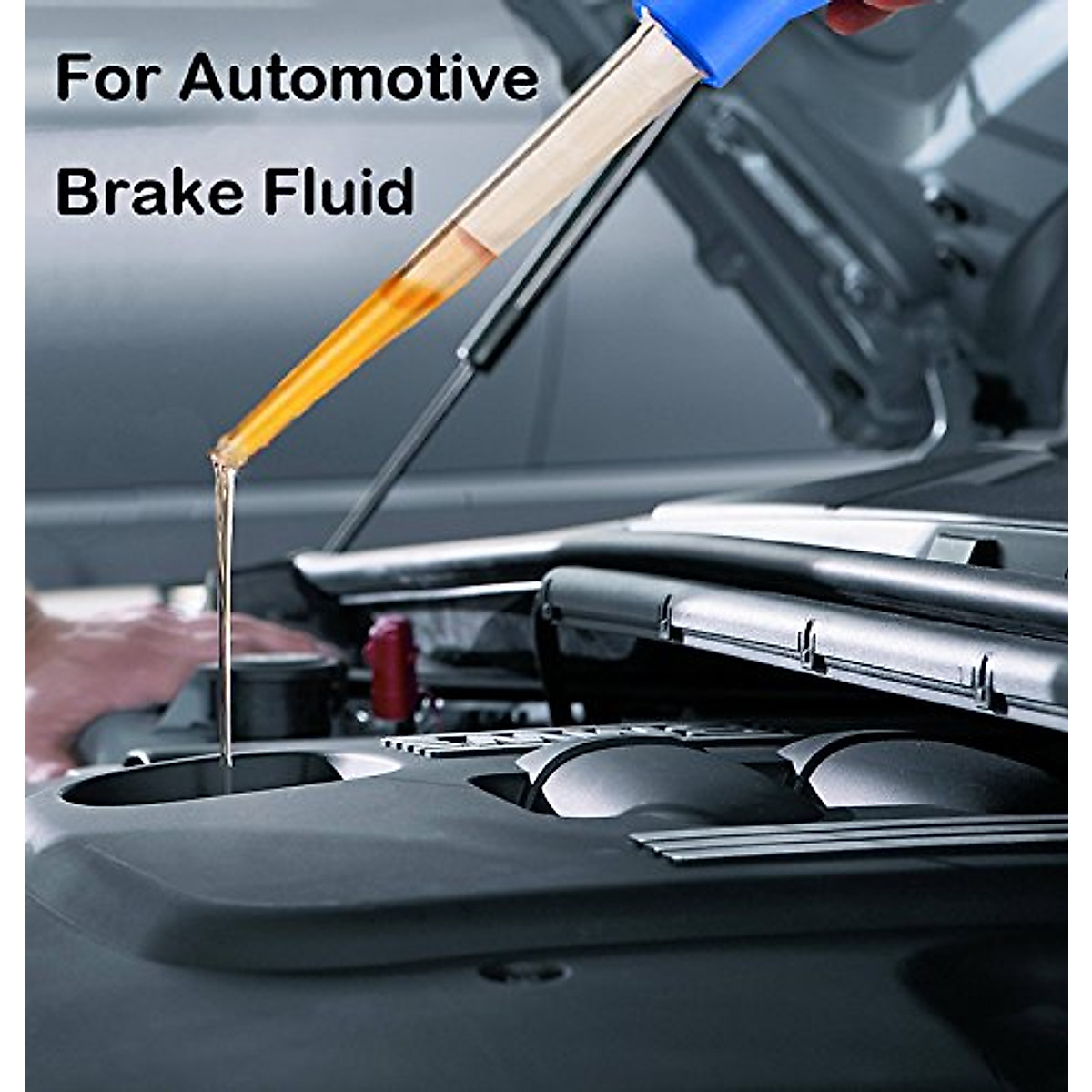 Long Turkey Basters for Cooking with Measurements, Only for Room Temperature Liquids, Blue and Black Color