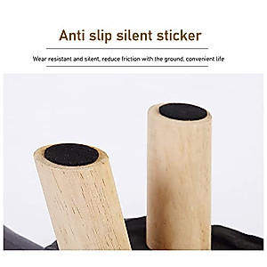 Pwshymi Cute Animal Footstool, Comfortable Small Footstool Wooden Reduce Friction for Entryway (Baby Bear)