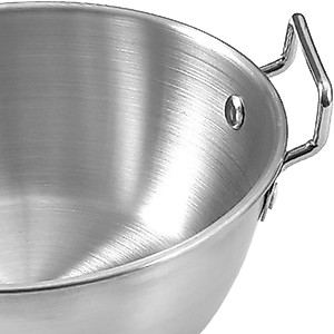 YWJLQH Ramen Cooking Pot Ramen Pot Small Stainless Steel Noodles Cooking Pot Kimchi Soup Pot for Induction Cooker Outdoor RV Travel, 10.5CM argent