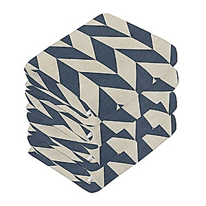 Kigai Herringbone Washcloths Set of 6-12 x 12 inch Pure Cotton Wash Cloth Highly Absorbent and Soft Fingertip Towels Face Cloths for Bath, Spa