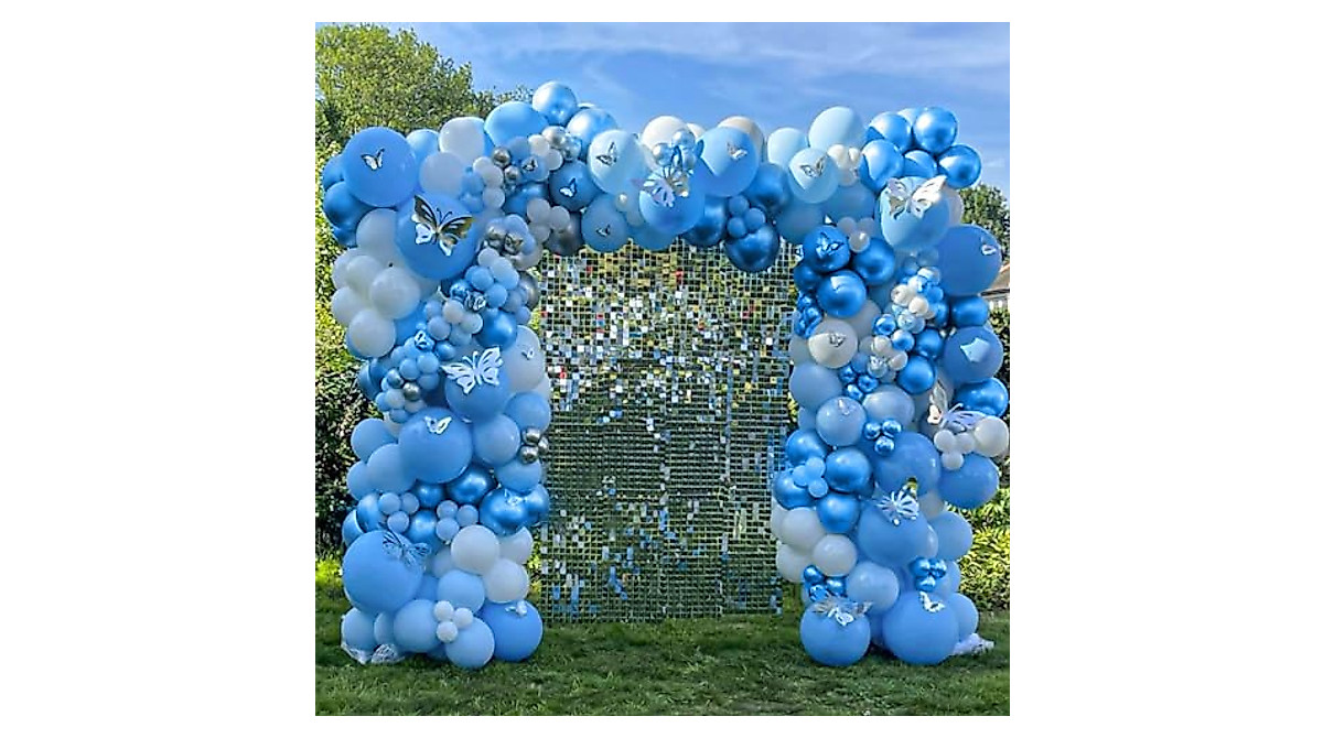 Royal Blue Balloons Set – 100 Latex & Confetti Balloons for Parties