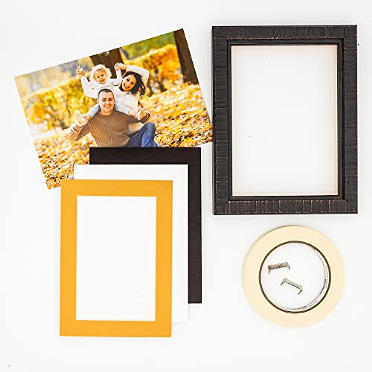 11x14 Mat Bevel Cut for 9x11 Photos - Acid Free Topaz Orange Precut Matboard With Backing Board and Crystal Clear, Self Seal Photo Mat Bag - For Pictures, Photos, Framing - 4-ply Thickness