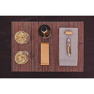 LEGACY - a Picnic Time brand Elan Deluxe Corkscrew In Bamboo Box, Stainless Steel Waiter-Style Corkscrew Opener Kit, Wooden Gift Box, (Bamboo)