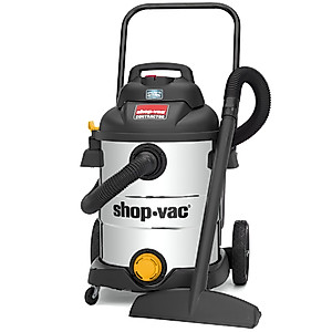 Shop-Vac 9627706 Contractor Series Wet Dry Vacuum, Stainless Steel Tank, 10 Gallon, 1-1/2 Inch x 12 Foot Lock-On Hose, 105 CFM, (1-Pack)