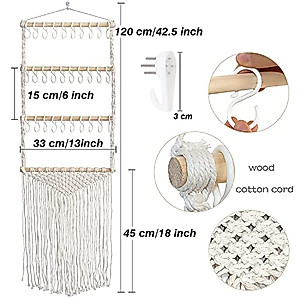 DRGACPGE Baby Girl Hair Accessories Hair clip headband hairband hanging storage rack, pure hand-woven storage rack, bohemian home wall decor style