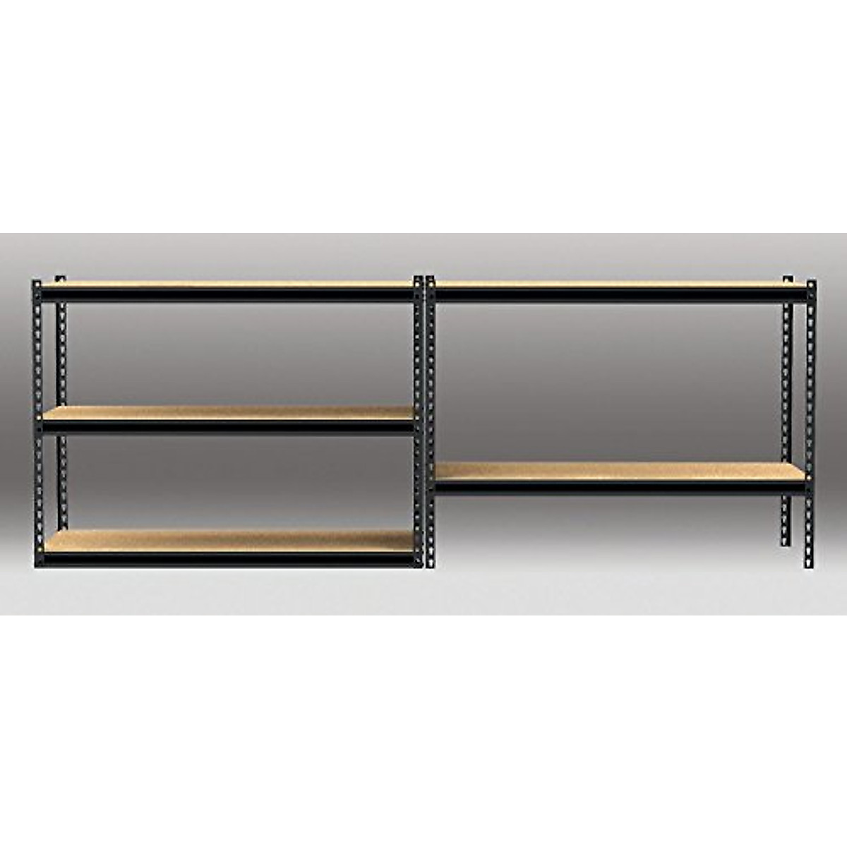 King’s Rack 5 Layer Black Steel Storage Rack Boltless Shelving Unit Tier Layer Height Adjustable Shelf Organizer 42" W x 16" D x 72" H