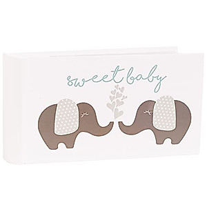 Haven Home Decor Sweet Baby Album, for 80 4'x6' Photos, White, 8.5' x 4.5' x 1'