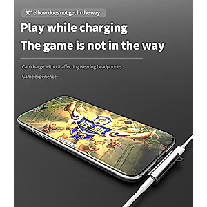 Headphone Adapter Lightning to 3.5mm Aux Audio Jack and Charging Extender Dongle Earphone Headset Splitter Compatible with Iphone 11 12 13 Mini Pro Max Xs Xr X 7 8 Plus Ipad Air Para Converter Earbud