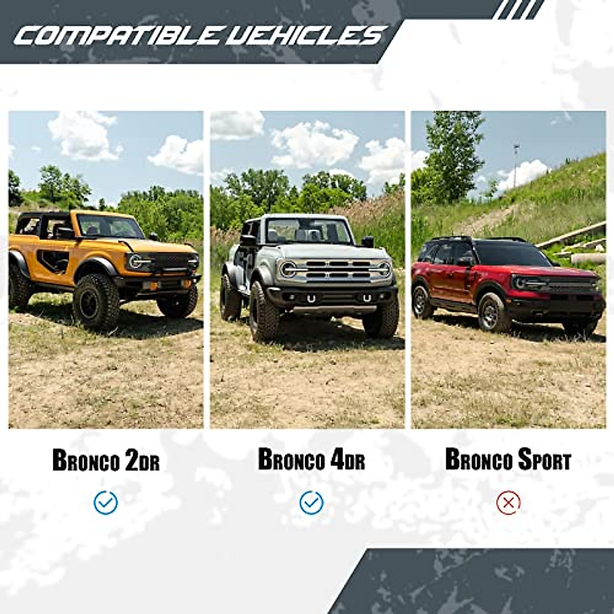 Snailfly 2“ Trailer Tow Hitch Assembly Fit for Ford Bronco 2021-2024 Class 3 Hitch Receiver, NOT for Bronco Sport