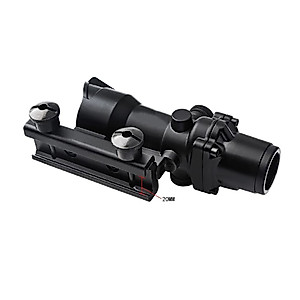 HWZ 4x32 Scope 4x32 Sight Real Red Illuminated Fiber Optic Scope (red)