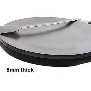 naksha Traditional Iron tawa,dosa Tawa,pan,Kallu Large Size (Black,8mm Thick) (13inch)