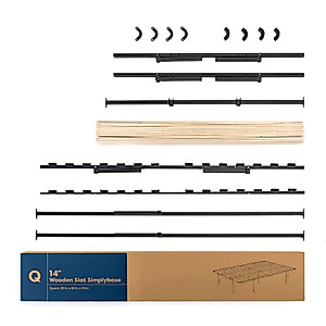 Best Price Mattress Full Bed Frame-14 Inch Metal Platform Beds w/Wooden Slat Mattress Foundation (No Box Spring Needed), Black