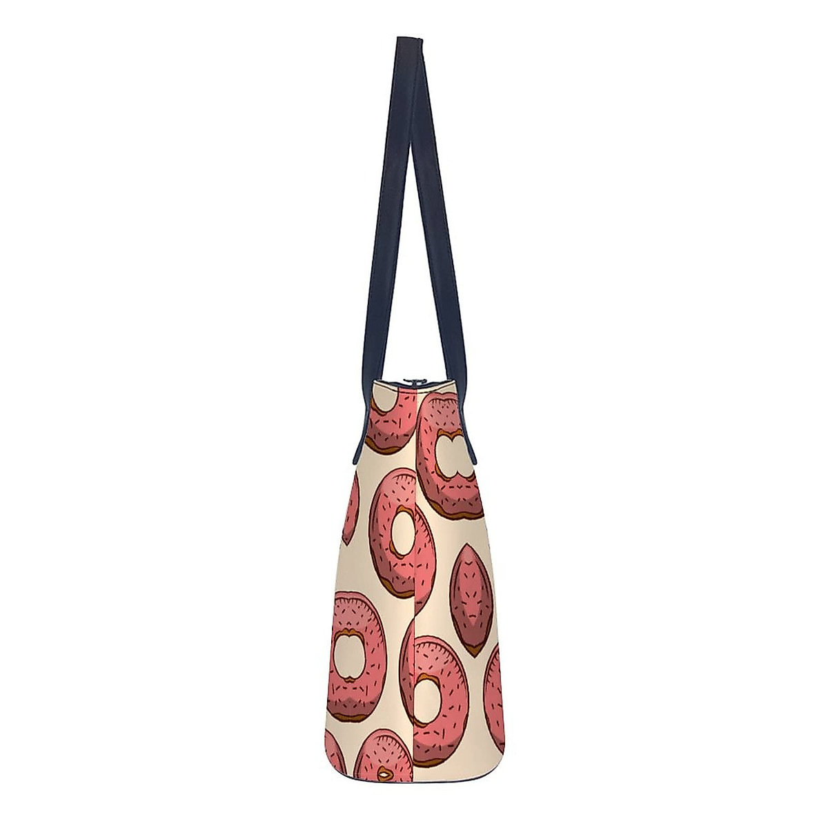 Donuts Bakery Design Women's Tote Bag PU Leather Shoulder Bag Handbags Purse For Work Shopping Travel