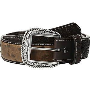 ARIAT Men's Ostrich Print, Brown, 38