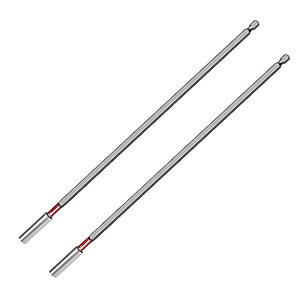 ColumPRO 2PCS 12inch Magnetic Drill Bit Extension Holder For Impact Driver,1/4" Hex Shank S2 Steel Magnetic Screwdriver Extension,Drill Bit Extender