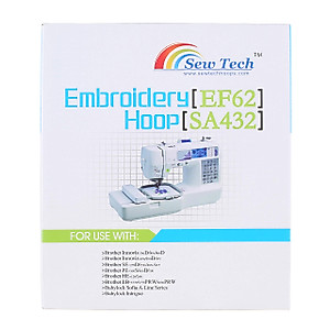 Sew Tech Embroidery Hoops for Brother SE600 SE400 SE700 SE625 SE425 PE550D PE540D PE535 PE525 PE500 Innovis Babylock Brother Embroidery Machine Hoop (4x4" - SA432)