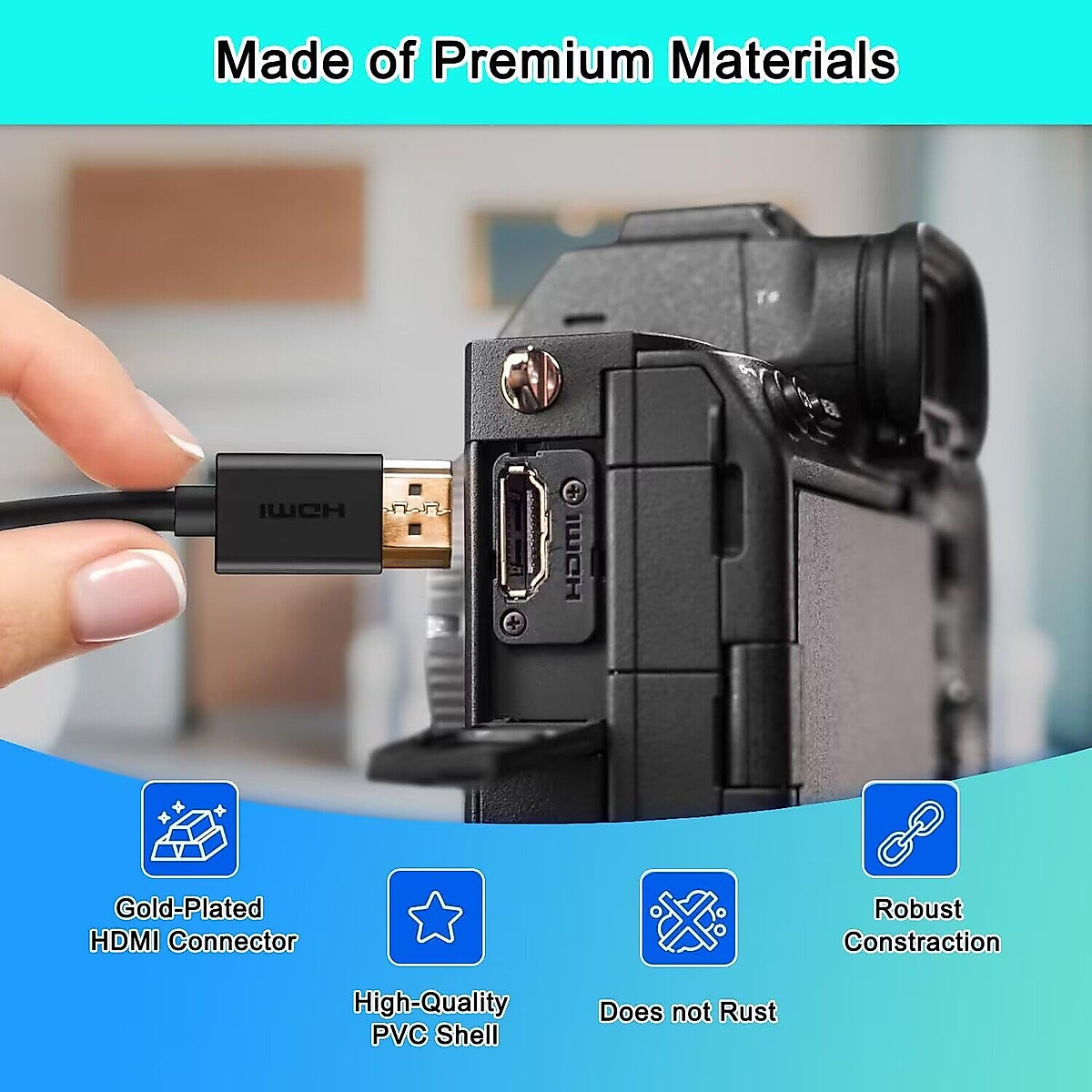 USB to HDMI Adapter Cable, 6.6FT USB to HDMI Male Cable, 1080P HD Monitor Display Audio Video Converter Cable Cord, Only Support Windows XP/7/8/8.1/10 Systems