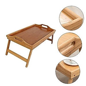 USHOBE 1pc Multifunctional Folding Table Drink Tray Portable Desk for Laptop Dresser Nightstand Set Bed Tray Breakfast Serving Tray Media Bed Tray Bed Food Trays Folding Desk Bed Desk