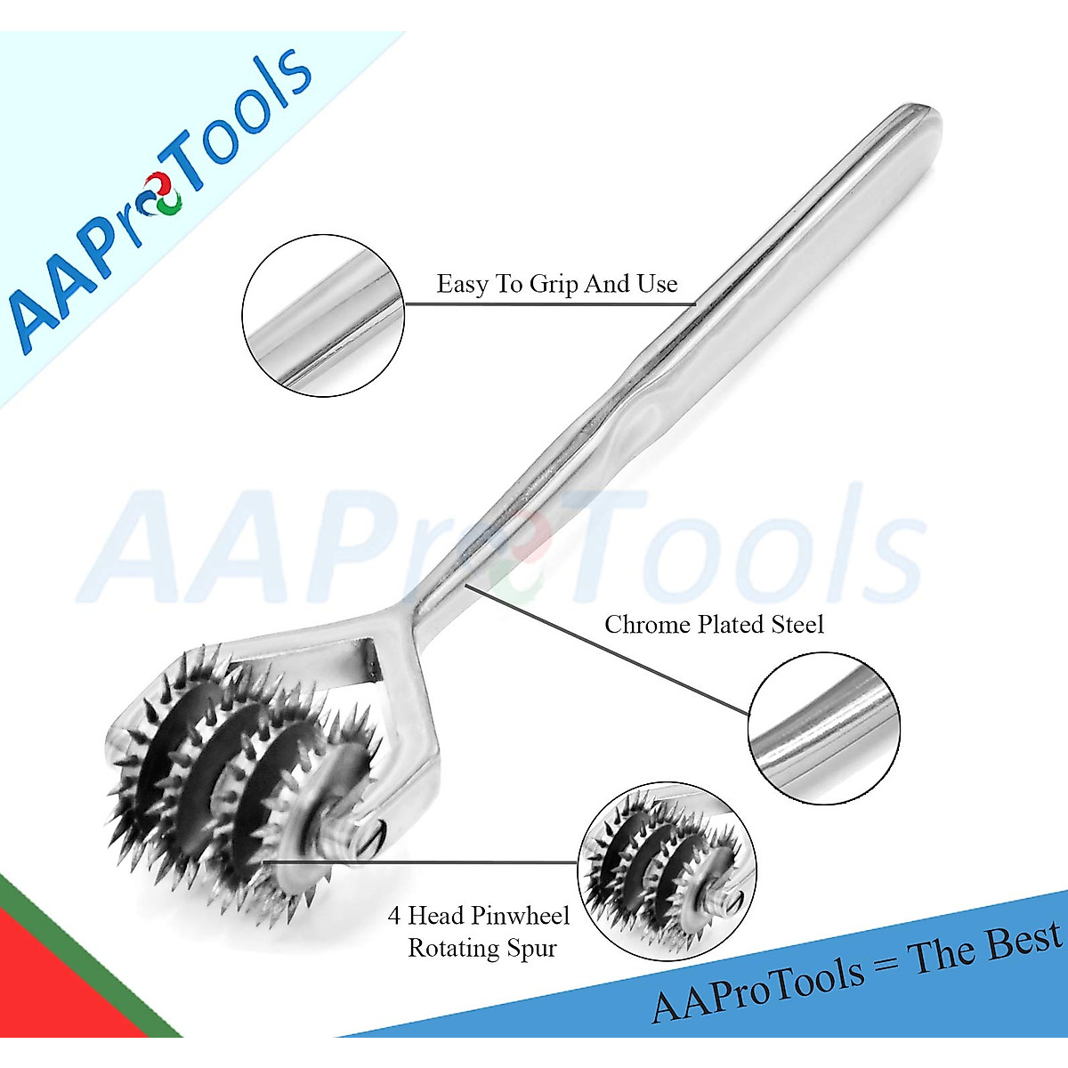 AAProTools Set of 7 Pcs Diagnostic Neurological Wartenberg Sensory Pinwheel Pin Wheel 1, 2, 3, 4, 5, 7, 10 Head