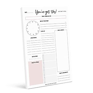 Bliss Collections Weekly Planner, You've Got This, Undated Tear-Off Sheets Notepad Includes Calendar, Organizer, Scheduler for Goals, Tasks, Ideas, Notes and to Do Lists, 6"x9" (50 Sheets)