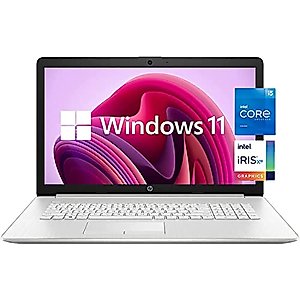 HP 2022 Newest 17.3" FHD IPS Display Laptop, Intel Core i5-1135G7 (Beats i7-1065G7) , 16GB RAM | 512GB PCIe SSD, Backlit Keyboard , WiFi 5, Webcam, Windows 11 - Silver