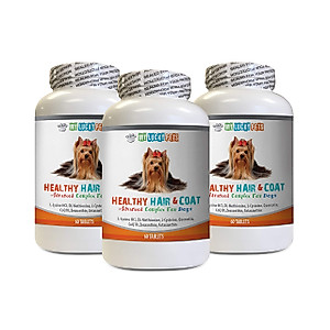 MY LUCKY PETS LLC Dog Skin Itch Relief - Dog Healthy Hair and Coat - Shinny Coat - Skin Health - Immune Support - Nail Health - Dog Vitamins Senior - 180 Treats (3 Bottles)