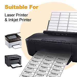 (7500 Labels/250 Sheets) Labelebal Shipping Address Labels, 30 Per Page 7,500 Labels,1" x2-5/8 Mailing Labels, 30-UP White Shipping Labels for Inkjet or Laser Printer,A4 30 Up Labels