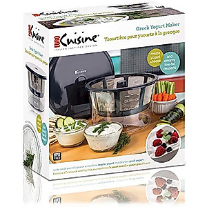 Euro Cuisine GY60 Greek Yogurt Maker with Ultra Fine Mesh Stainless Steel Strainer Basket