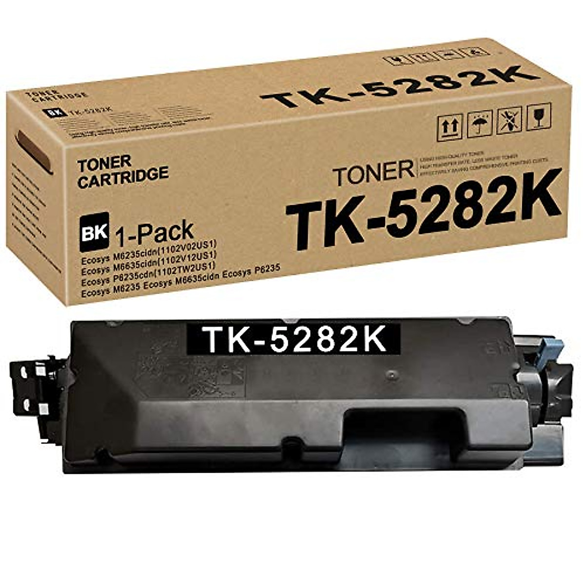 TK-5282K TK5282 1T02TW0US0 Toner Cartridge (Black,1 Pack) Replacement for Kyocera Ecosys M6235cidn(1102V02US1) M6635cidn(1102V12US1) P6235cdn(1102TW2US1) M6235 M6635cidn P6235 Toner Kit Printer