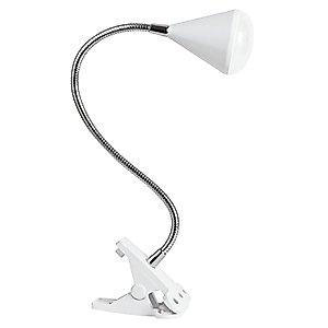 OttLite LED Cone Clip Lamp | Task Lamp, Desk Lamp | Sturdy Clip, Flexible Neck | Great for Home, Office, Work Space, Dorm