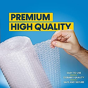 Bubble Cushioning Wrap Bubble Rolls Perforated Every 12 Inches - 12 Inches x 72 Feet Total - Ideal for Shipping Packing Moving Bubble Packing Moving Wrap