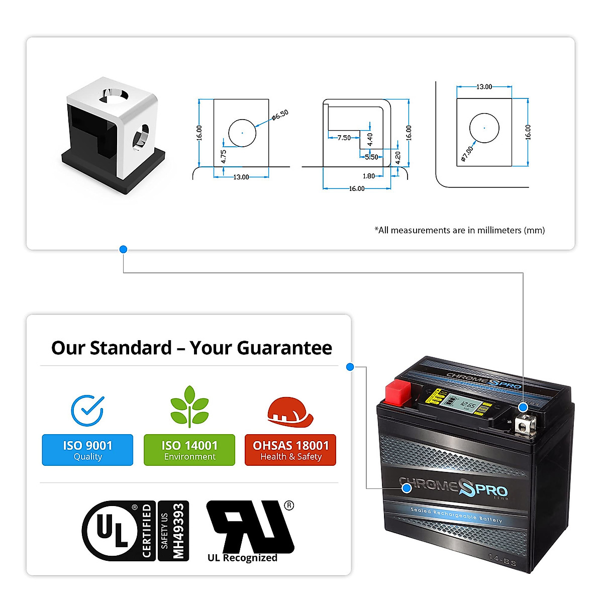 YTX14-BS iGel Battery for Honda TRX 500 420 450 350 300 Rubicon Foreman Rancher