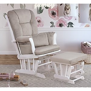 Alice Glider Chair and Ottoman with Pillow