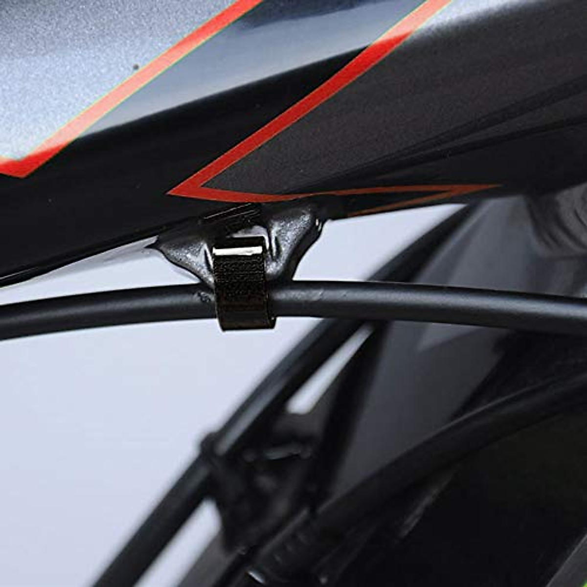 Saipe 20pcs Aluminum Alloy Bike Cable C-clips Brake Cable Housing Clip Bicycle Cable Hose Guide Clamps for Brake Derailleur Shift Cables