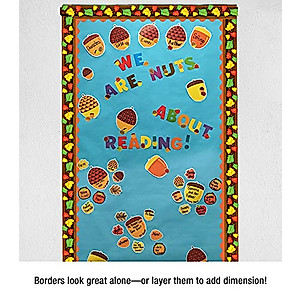 Carson Dellosa – Autumn Leaves Pop-Its Straight Borders, 3D Fall Classroom Décor, 8 Strips