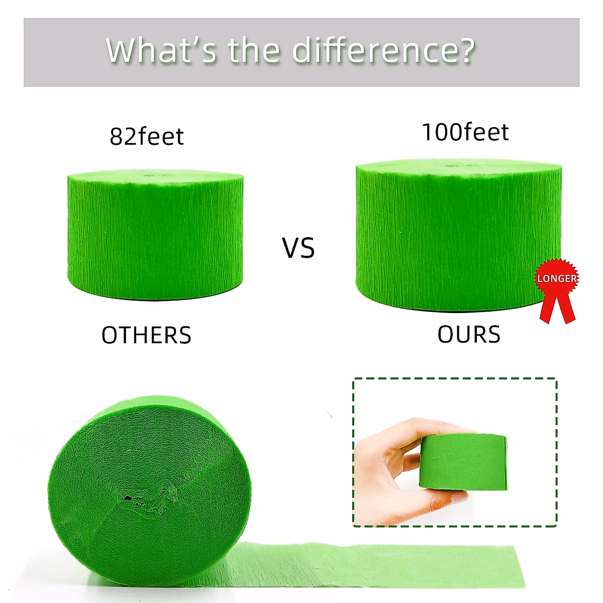 600 feet Glow Crepe Paper Streamers UV Glow Party Neon Streamer Decorations Glow in The Dark Black Light Reactive Fluorescent Neon Paper Party Streamers Wedding Birthday Blacklight Party Supplies